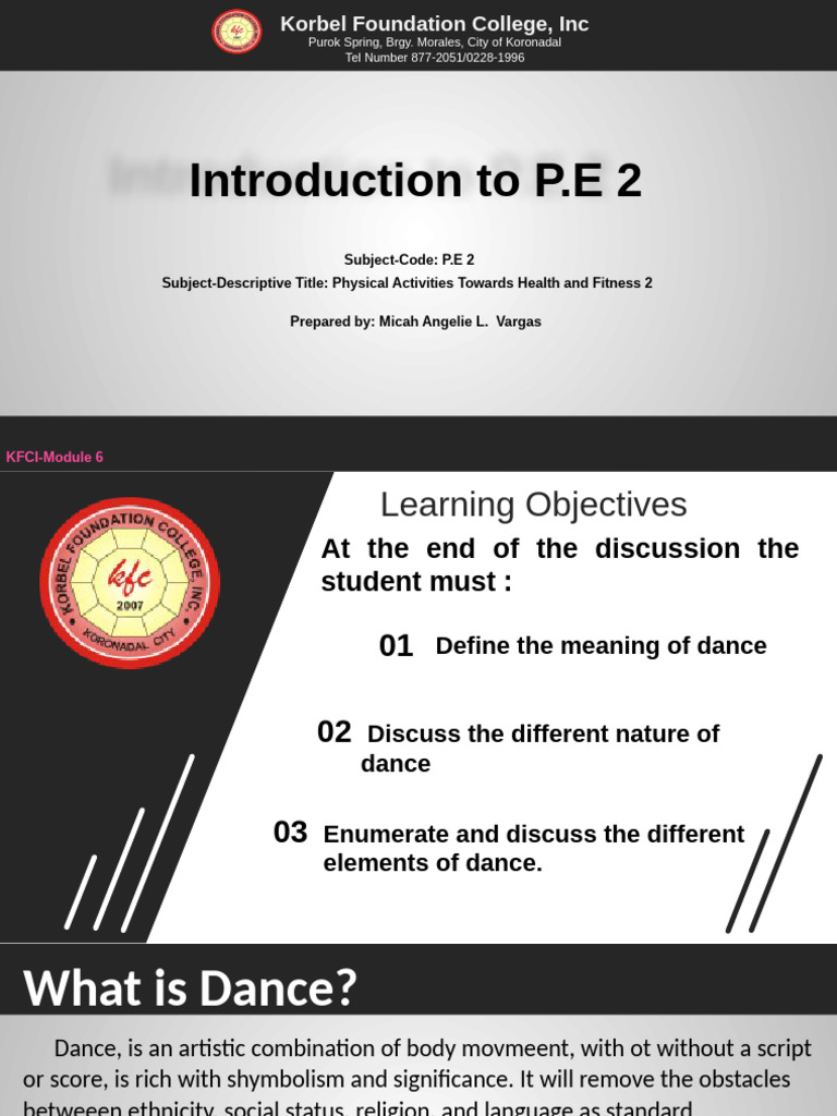 Lesson 1 Overview of P.E 2 | PDF