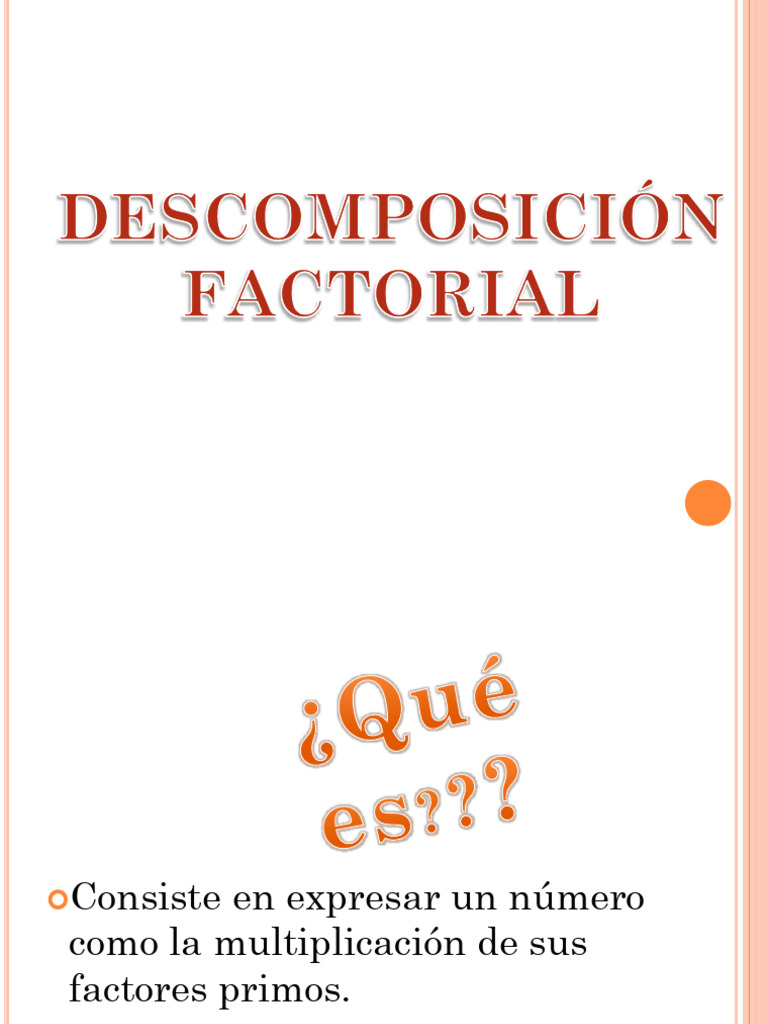 Descomposición Factorial | PDF