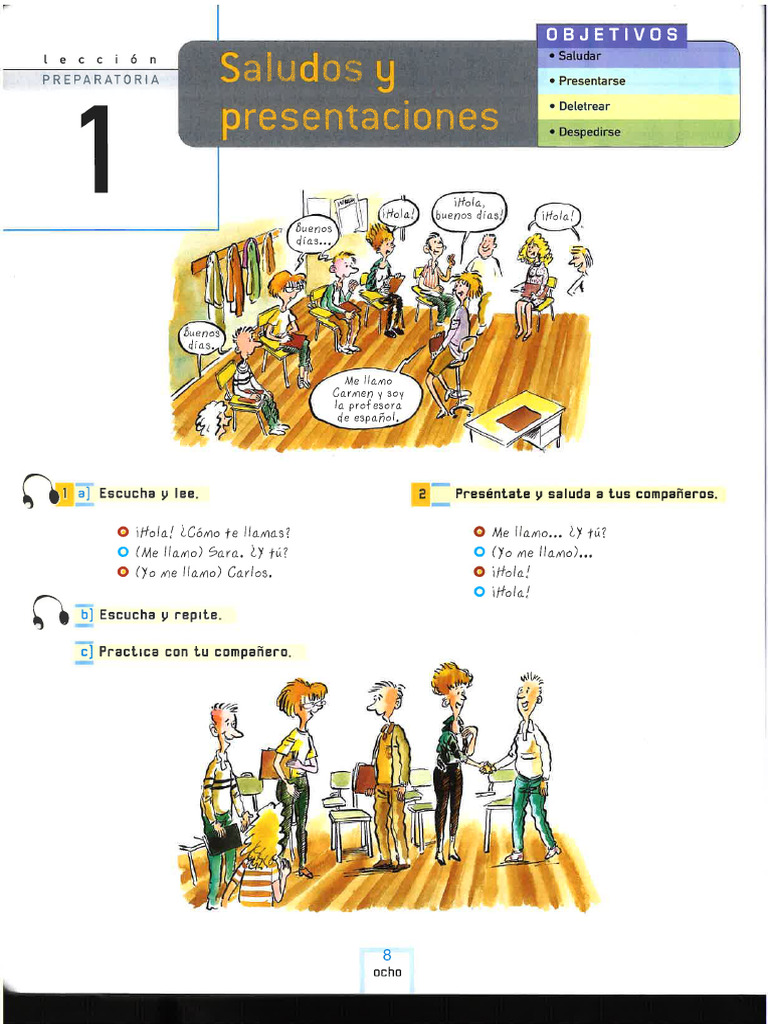 Unidad 1. Saludos y Presentaciones | PDF