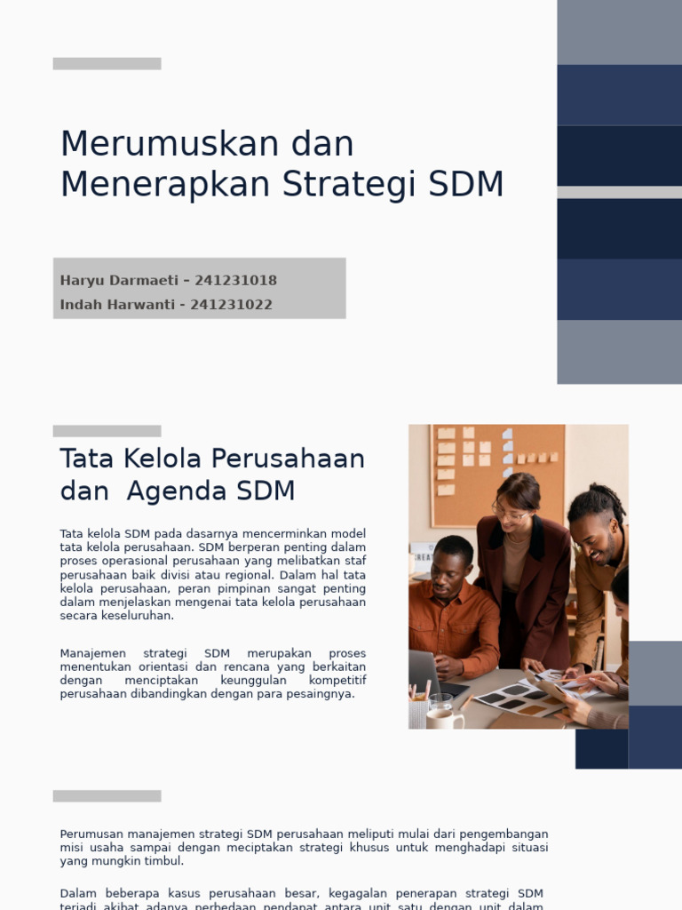 Perumusan Dan Penerapan Strategi SDM | PDF