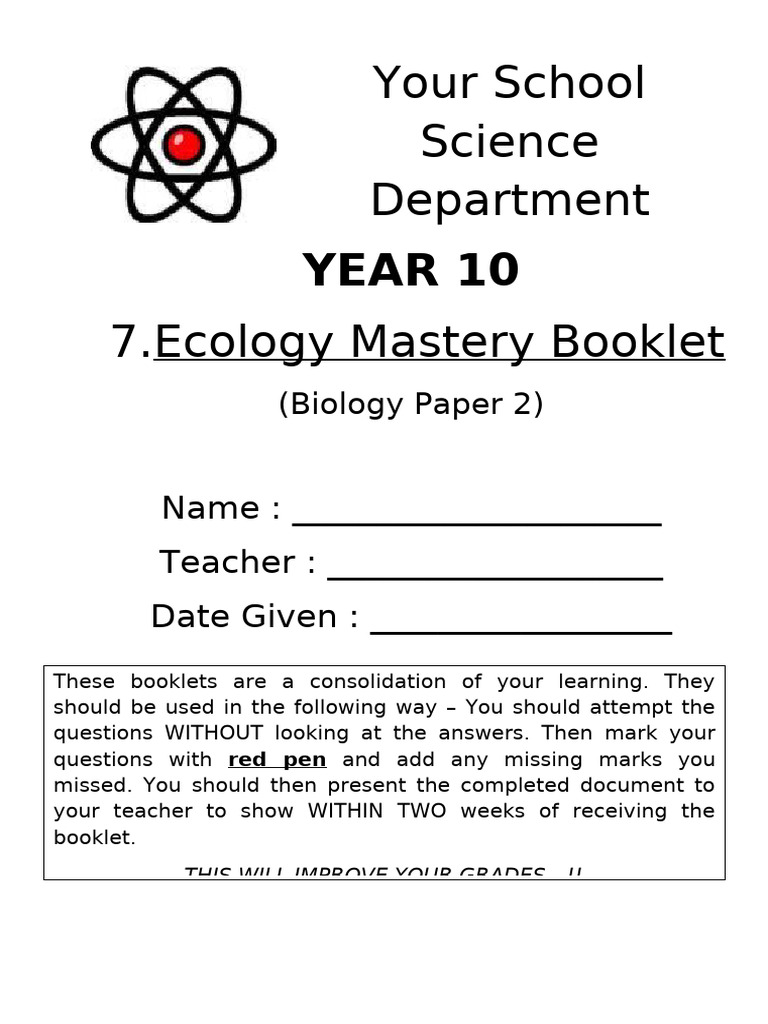 Year 10 - Science Home Learning.197125535 | PDF
