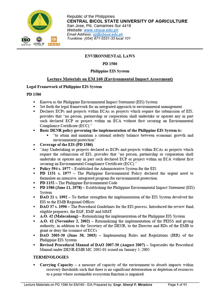 EIA Handout 1 | PDF