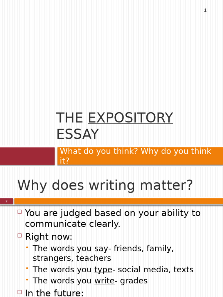 Expository Essay Powerpoint | PDF