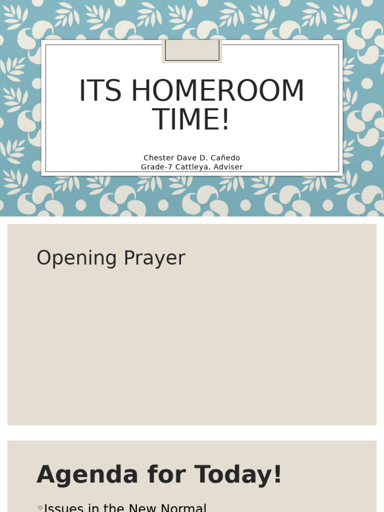 Homeroom Guidance Week 1 | PDF