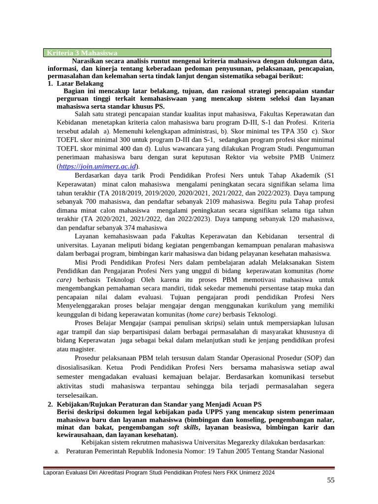 Kriteria 3 Prodi Ners 2024 - FIX 2442024 | PDF