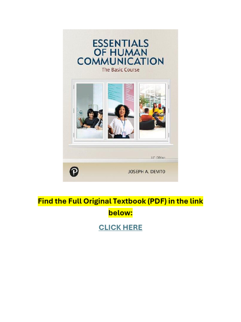 Essentials of Human Communication 11th Edition PDF | PDF ...