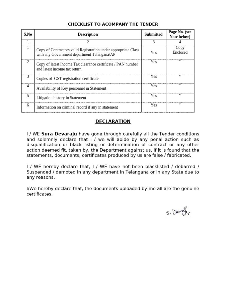 Declaration Statement | PDF