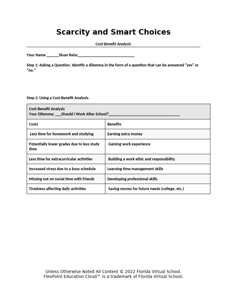 01.02 Scarcity and Smart Choices | PDF