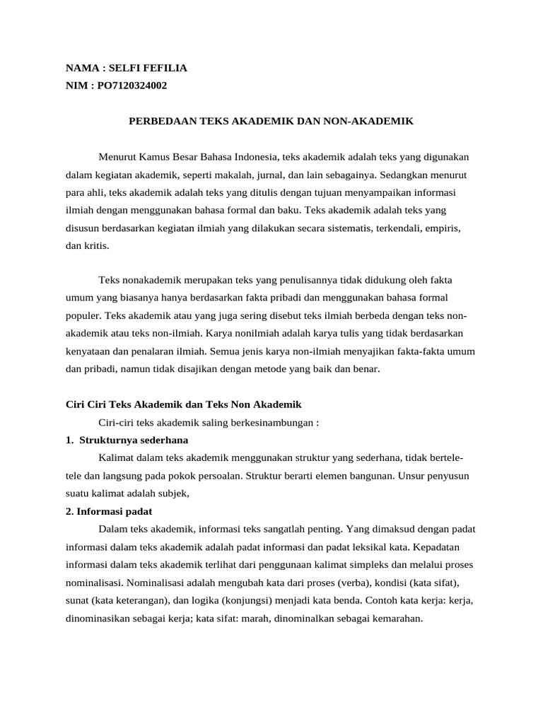 Teks Akademik Selfi | PDF
