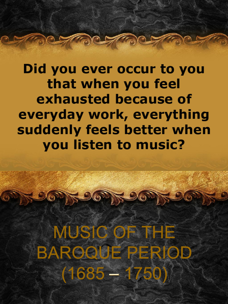 Music - Baroque Period | PDF