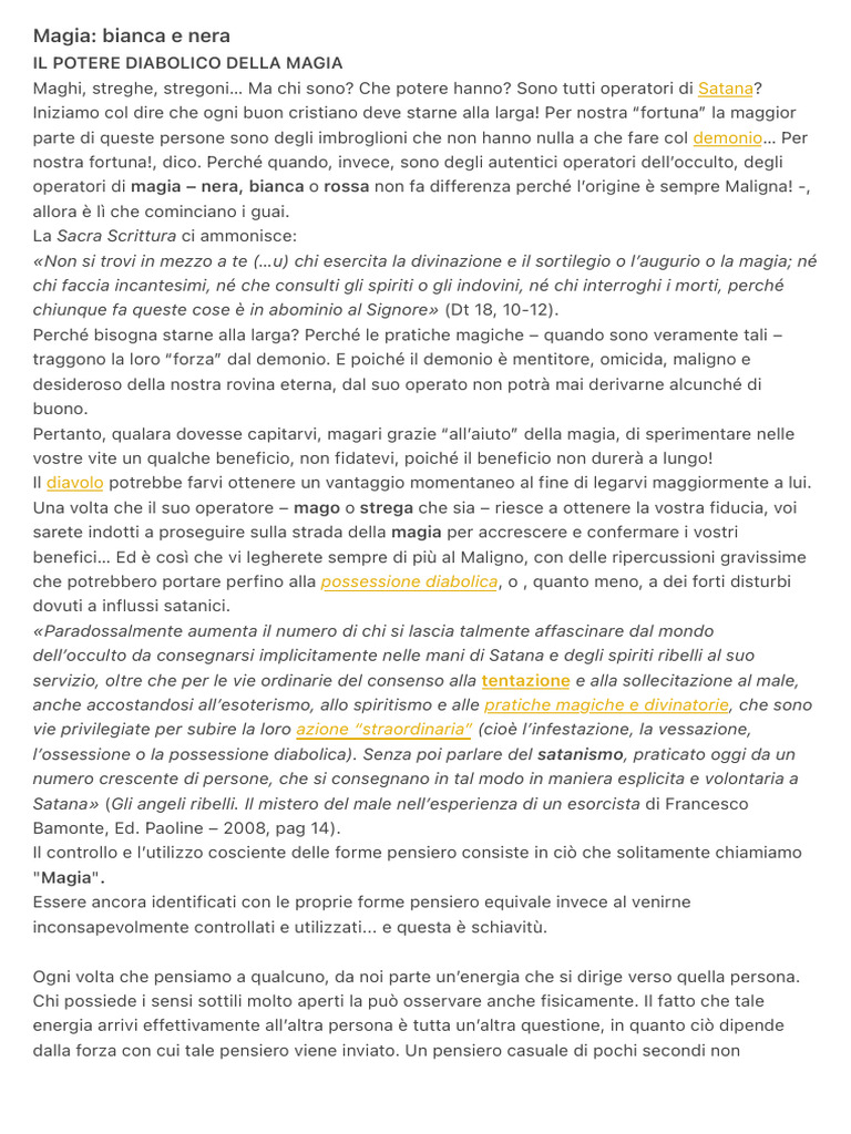 Magia Bianca e Nera | PDF