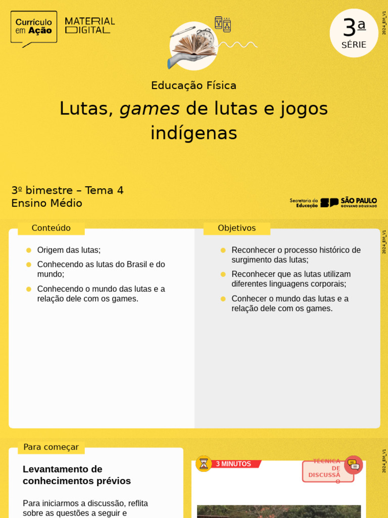 Aula 4 - Lutas, Games de Lutas e Jogos Indígenas | PDF