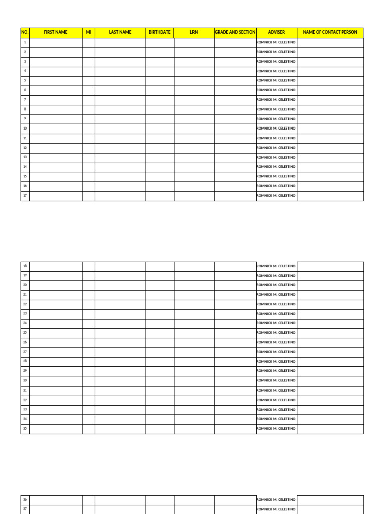 LVHS Template For Id - 304319 | PDF