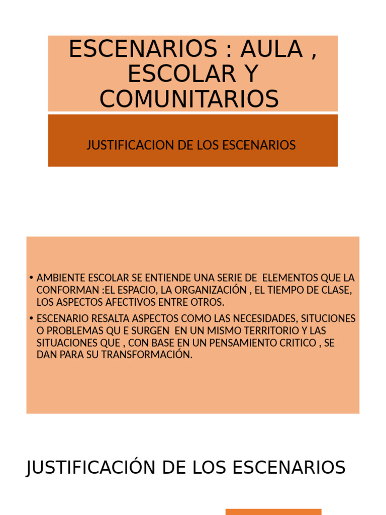 ESCENARIOS - PPTX EXPOSICION NELYN 2024 | PDF | Aprendizaje | Ciencias ...