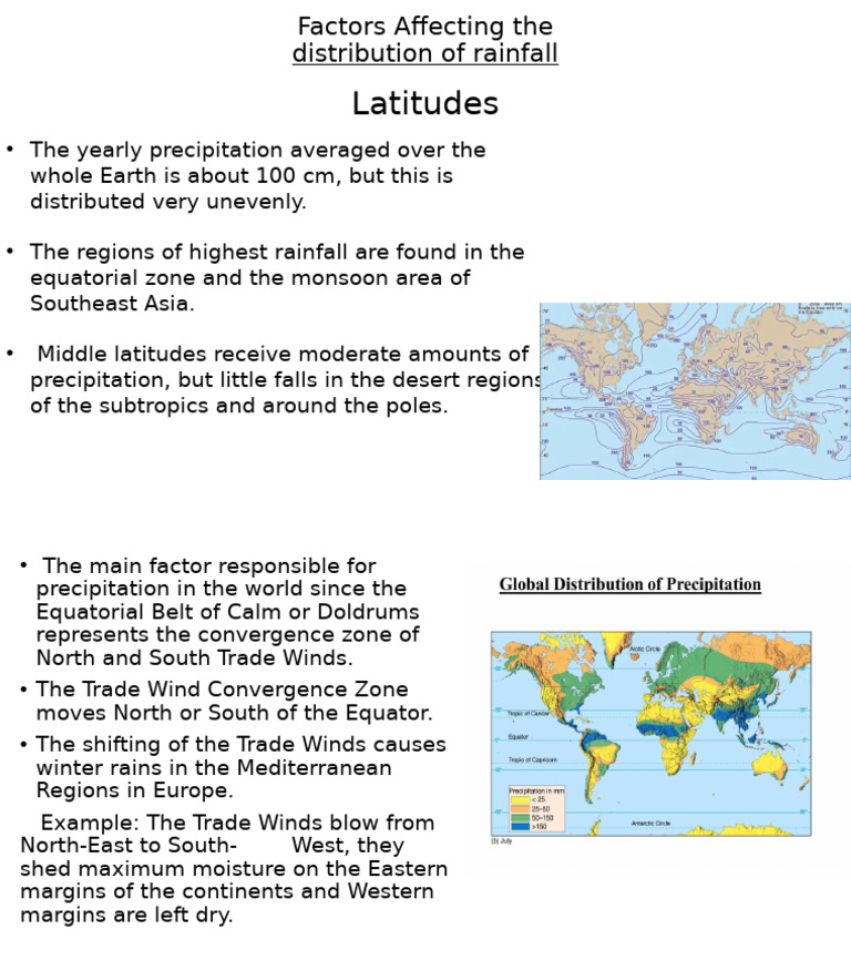Factors Affecting The Distribution of Rainfall | PDF