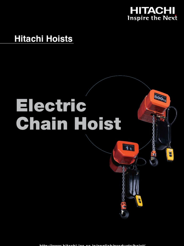 Hitachi Electric Chain Hoist Overview | PDF | Crane (Machine) | Switch