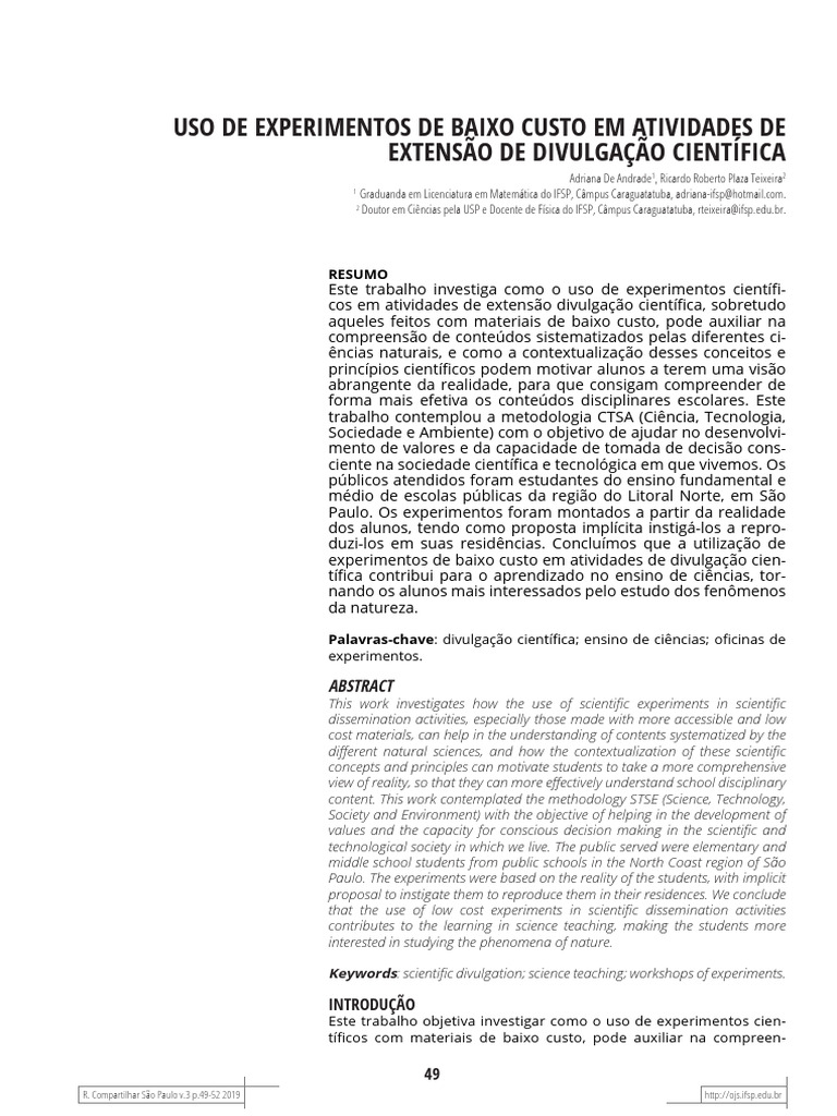 Afoligno, 06 Uso de Experimentos | PDF