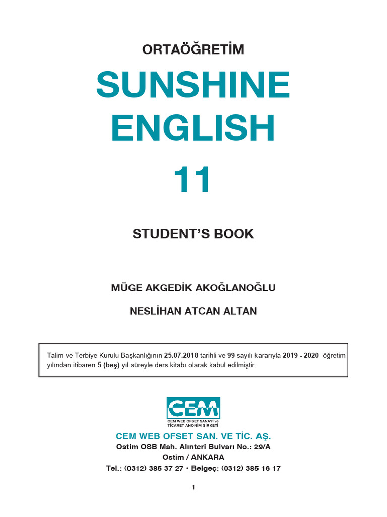 11-Sunshine Student's Book | PDF