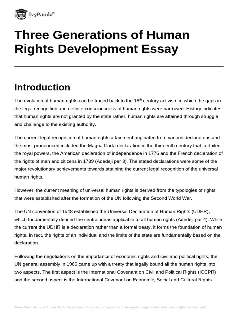 Three Generations of Human Rights Explained | PDF | Human Rights | Rights