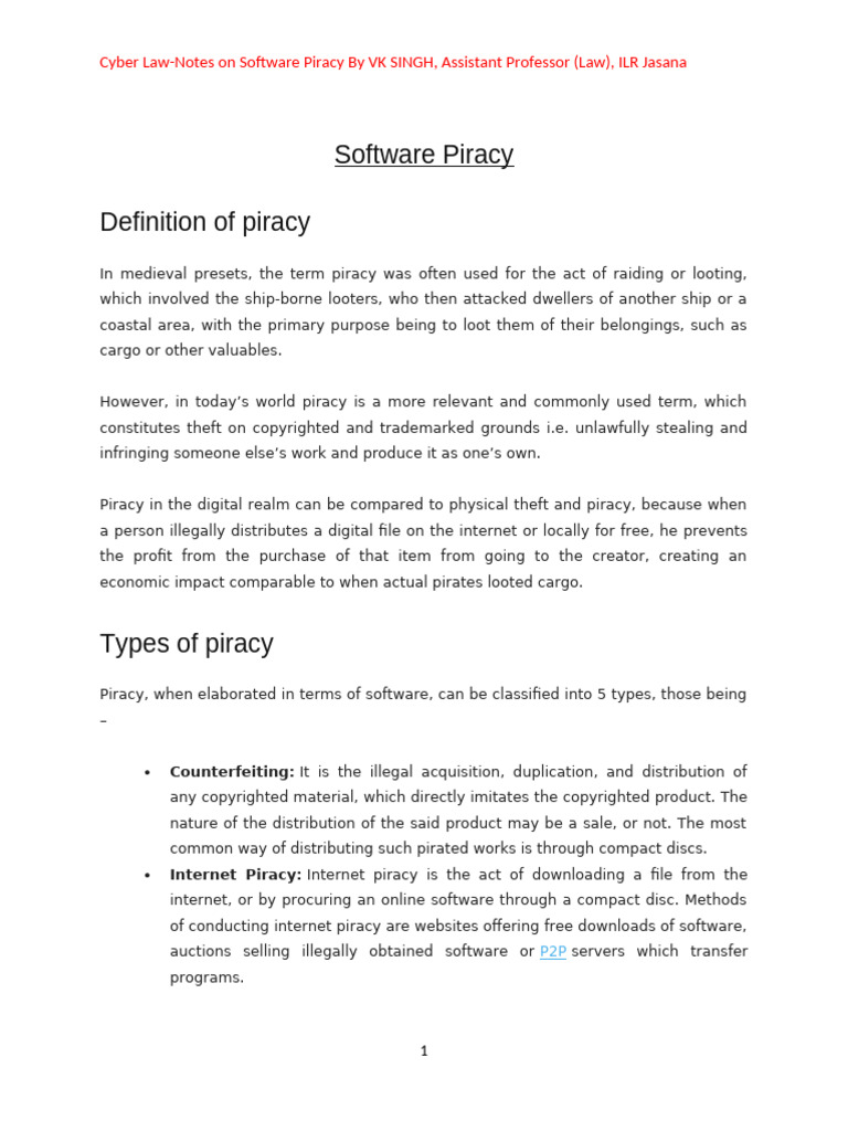 Software Piracy | PDF | Copyright Infringement | Computers