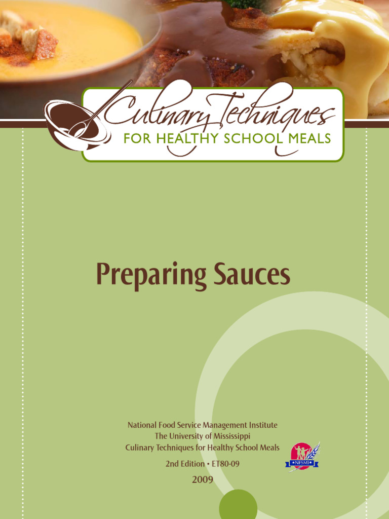 Essential Sauce Preparation Techniques | PDF | Stock (Food) | Sauce