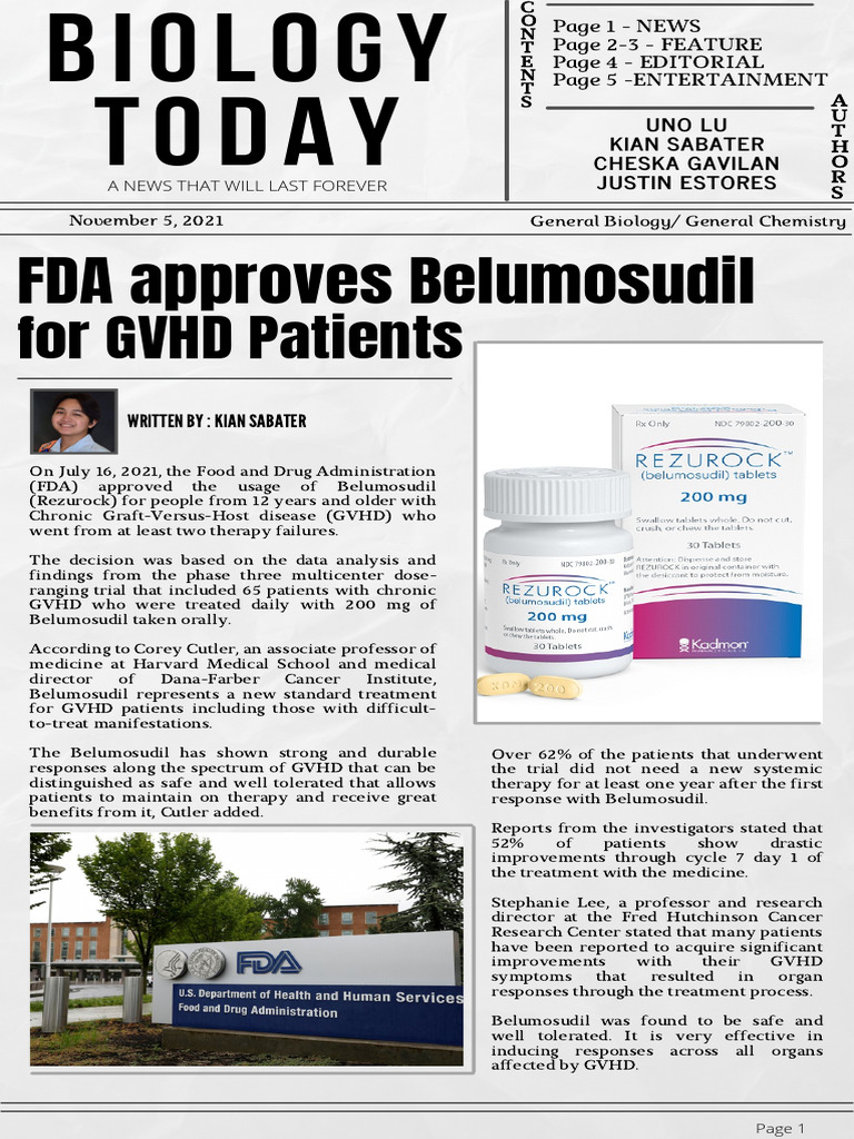 Newspaper in General Biology | PDF