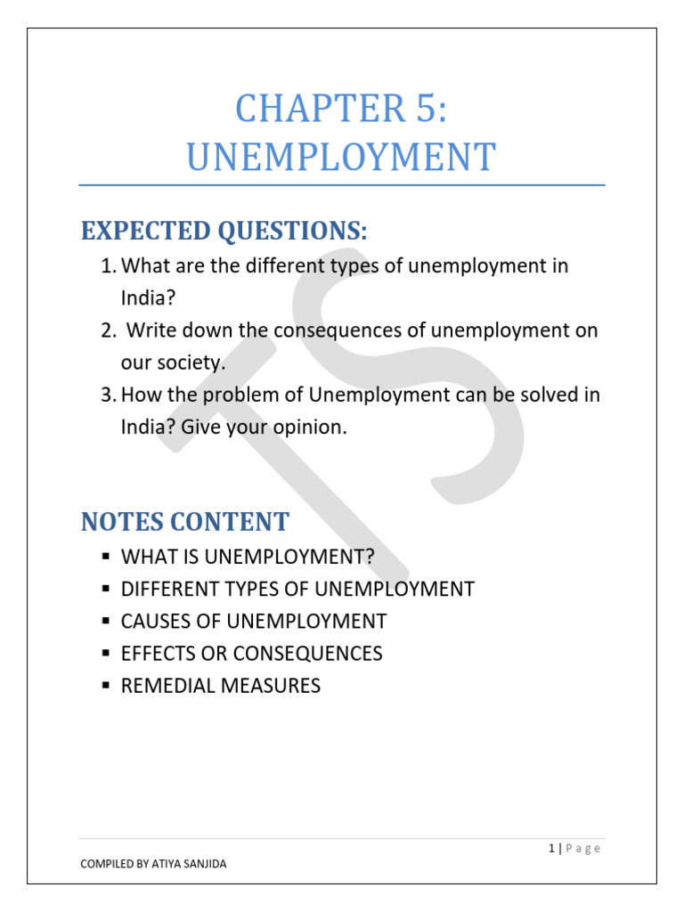 Unemployment Notes | PDF