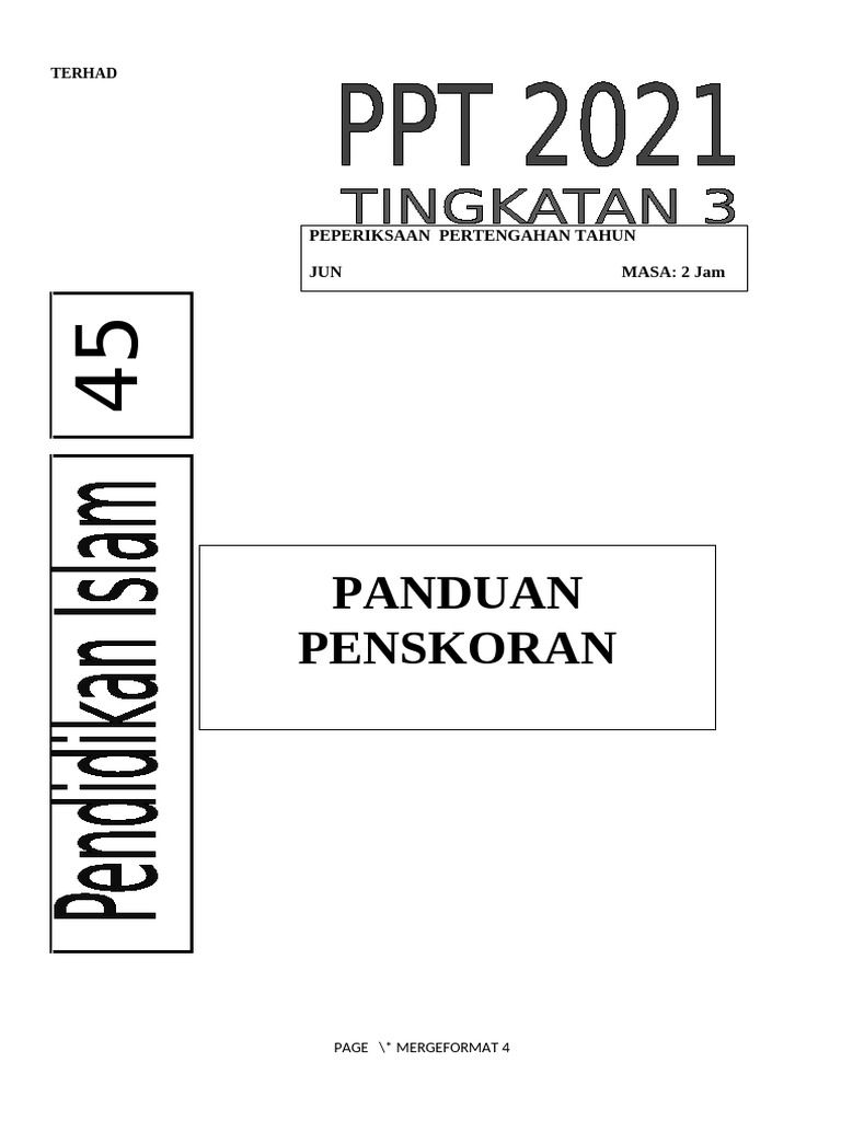 COVER Panduan Penskoran | PDF