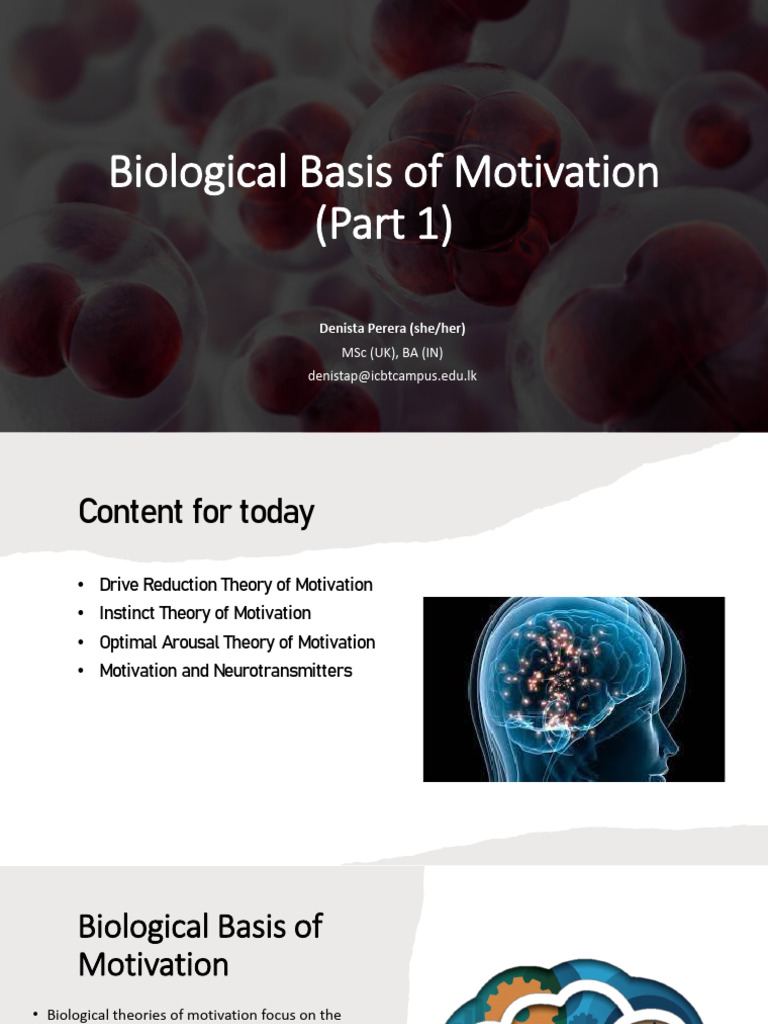 Biological Theories of Motivation | PDF | Sexual Arousal | Self-Improvement