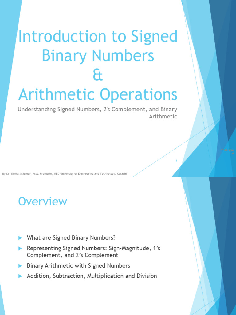 Signed Binary Numbers | PDF
