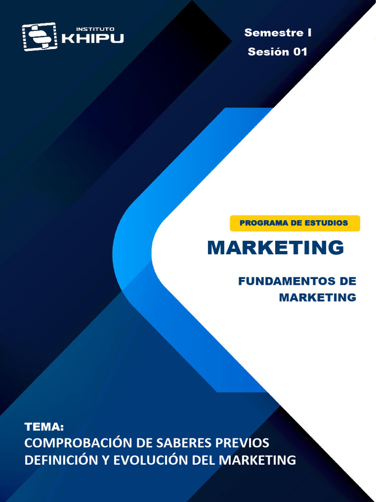 SESION 01 -FUNDAMENTOS DEL MARKETING | PDF