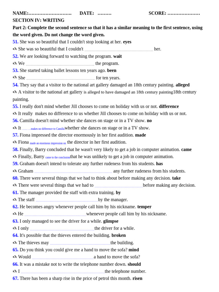 Part 2 Writing | PDF