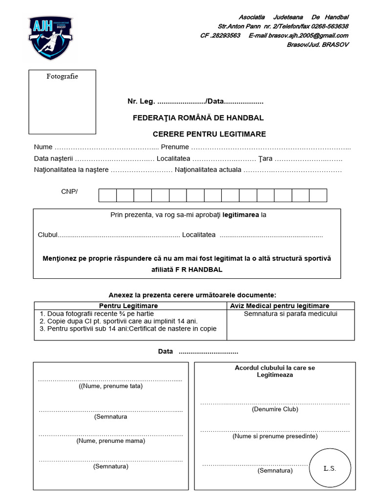 Cerere Legitimare Brasov | PDF