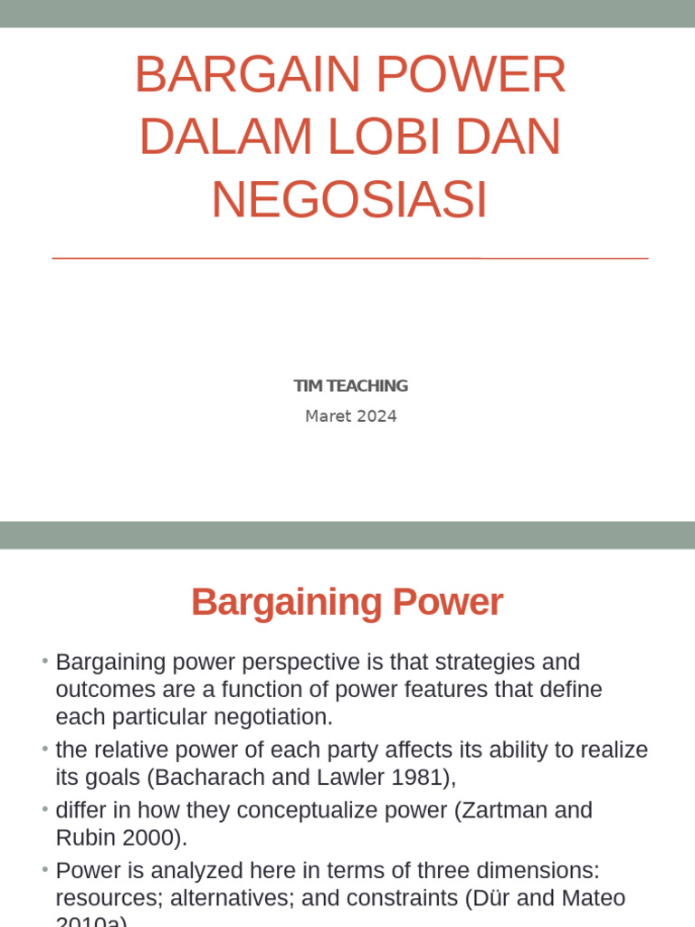 Bargaining Power | PDF