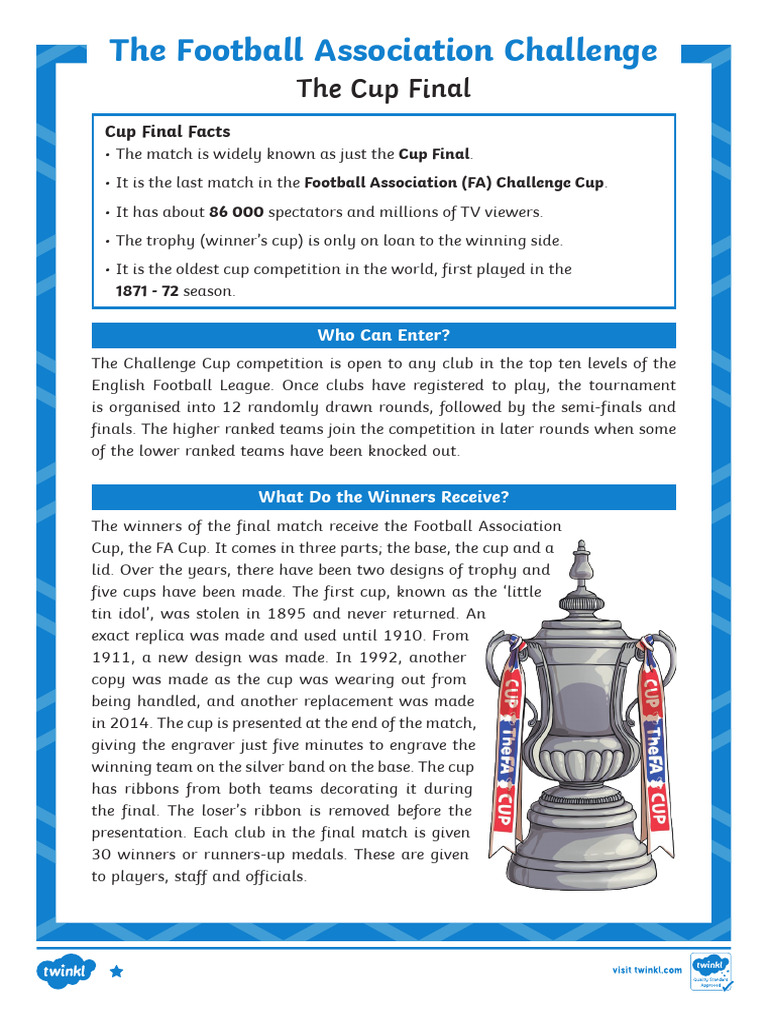 KS2 FA Cup Differentiated Reading Comprehension Activity | PDF