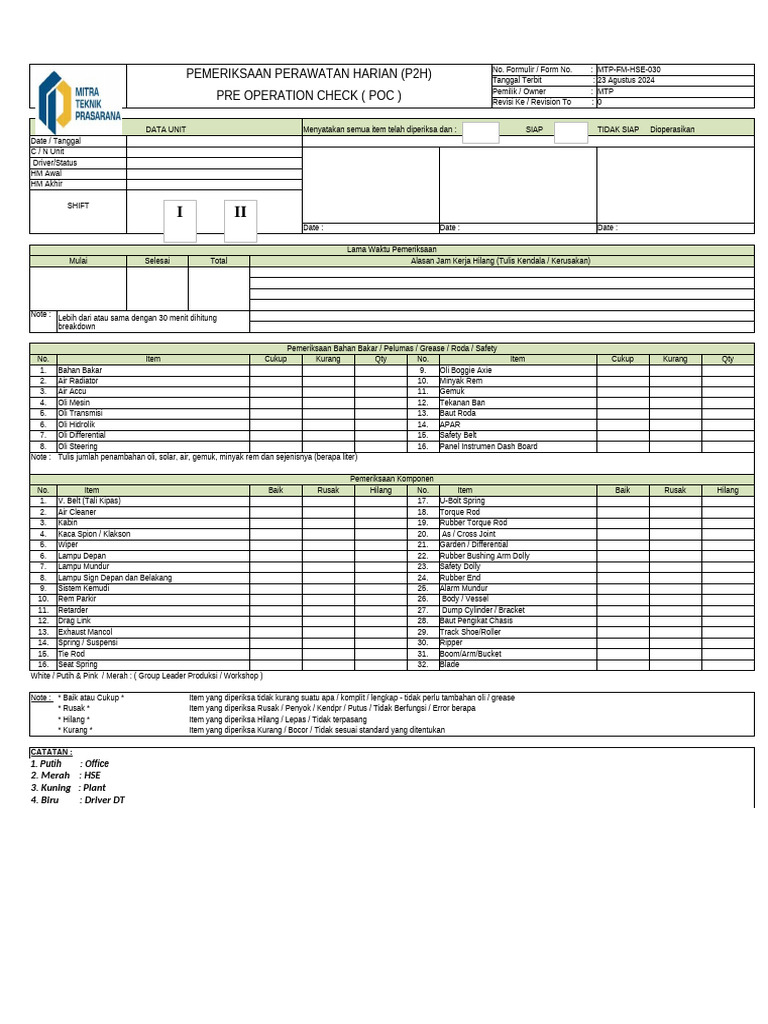 Mtp-Fm-Hse-030 P2H DT | PDF