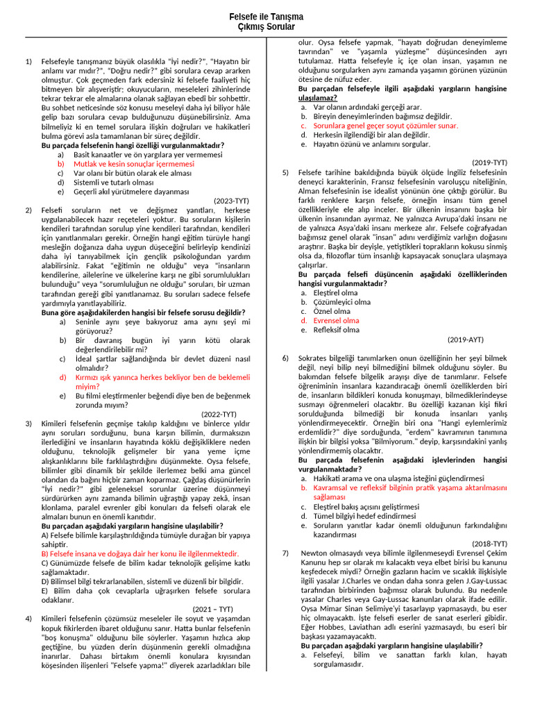 1.felsefeyle-tanisma-cikmis-sorular | PDF