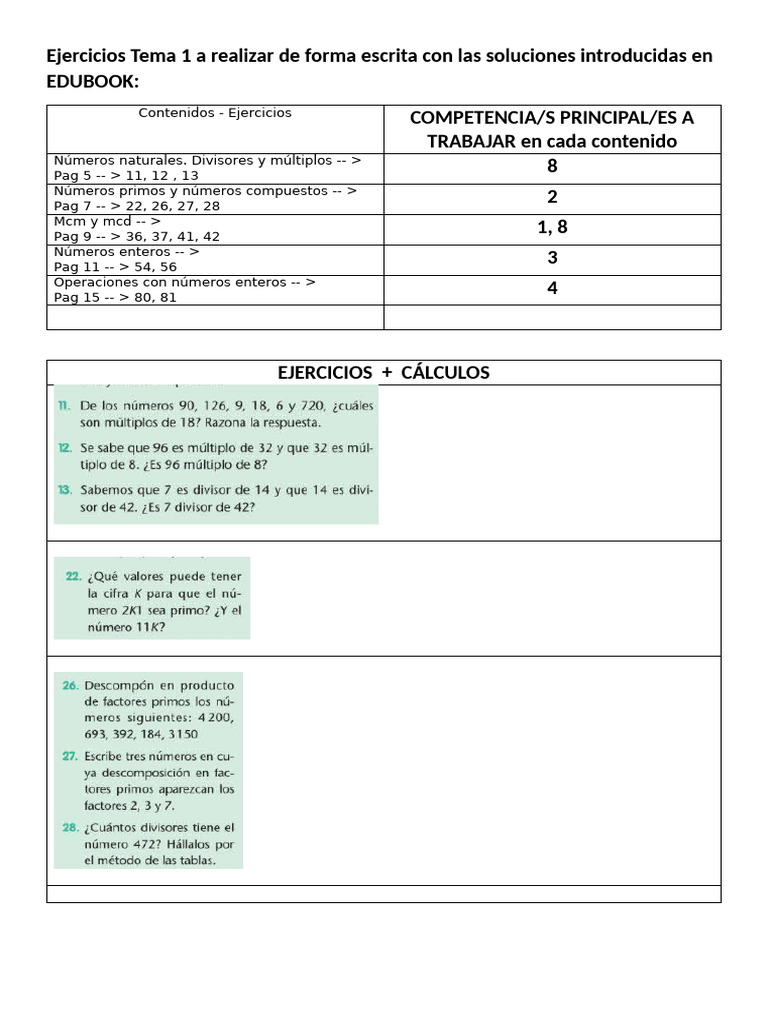 Plantilla Ejercicios Tema 1 | PDF
