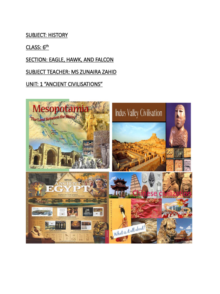 Ancient Civilisations Unit 1 | PDF