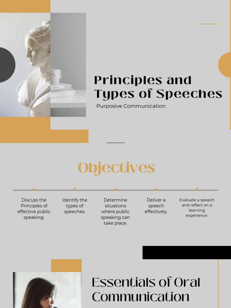 Principles and Types of Speeches | PDF