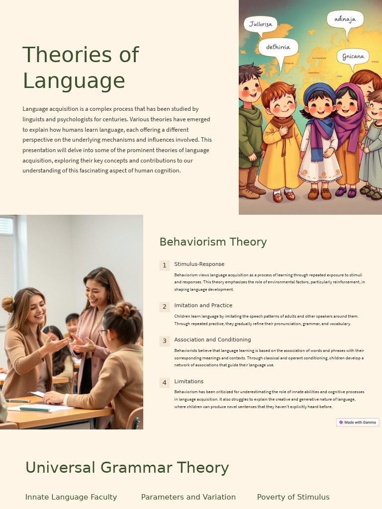 Theories of Language | PDF