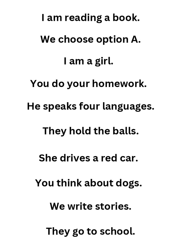 I Am Reading A Book. | PDF