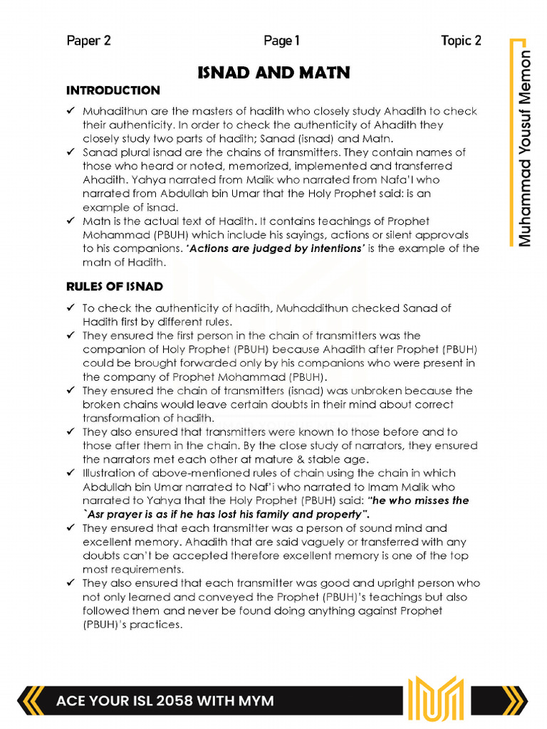 Mym CH 6 Notes | PDF