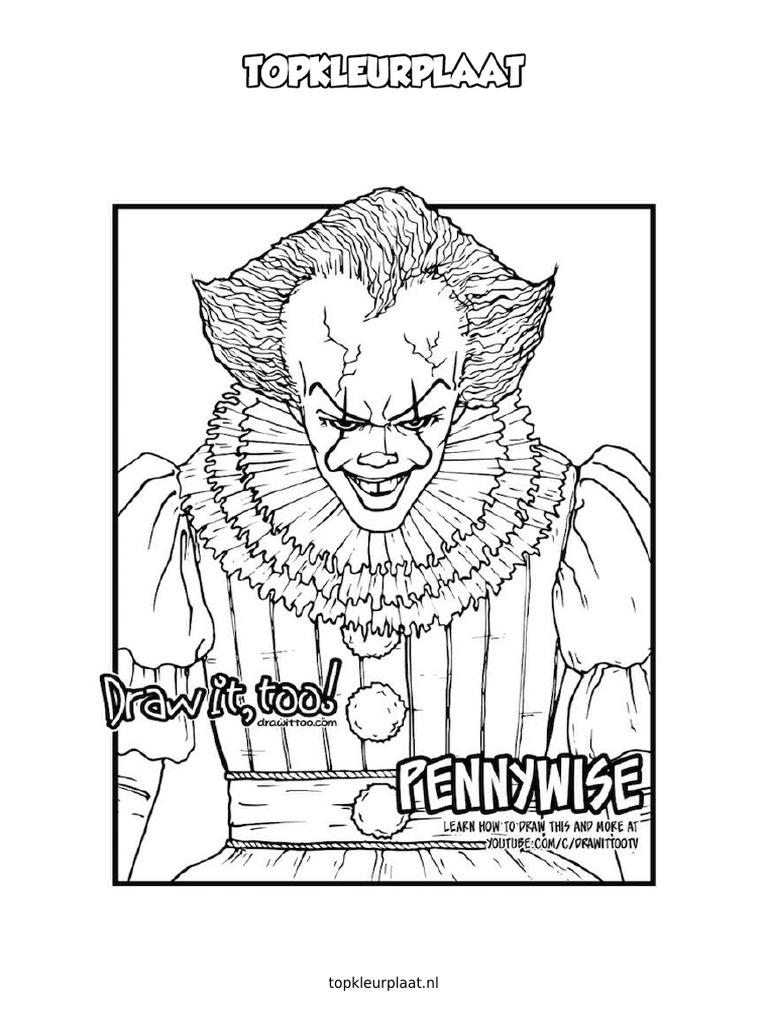 Kleurplaat Pennywise The Clown It Pdf