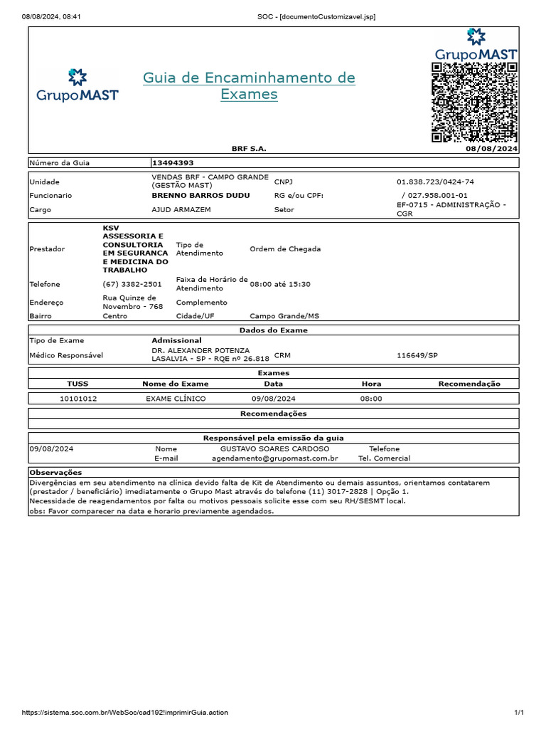 Pedido - Brenno Barros Dudu (1) | PDF