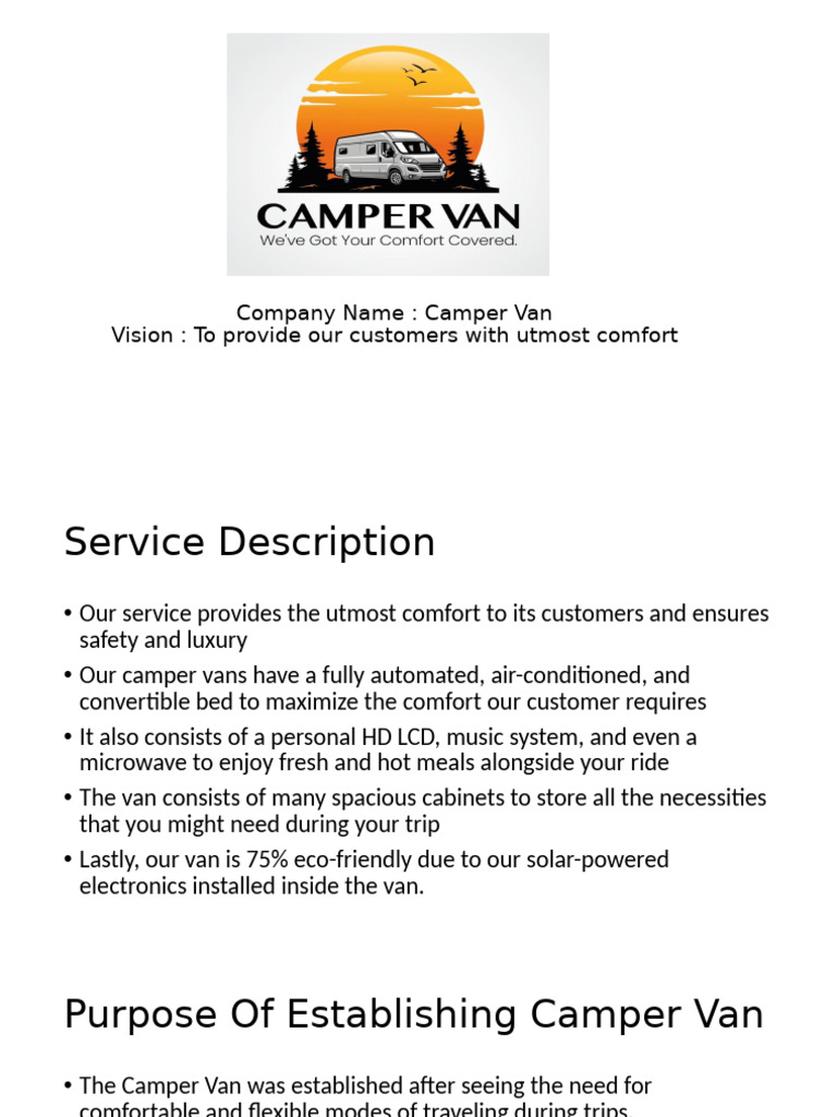 Camper Van Presentation | PDF