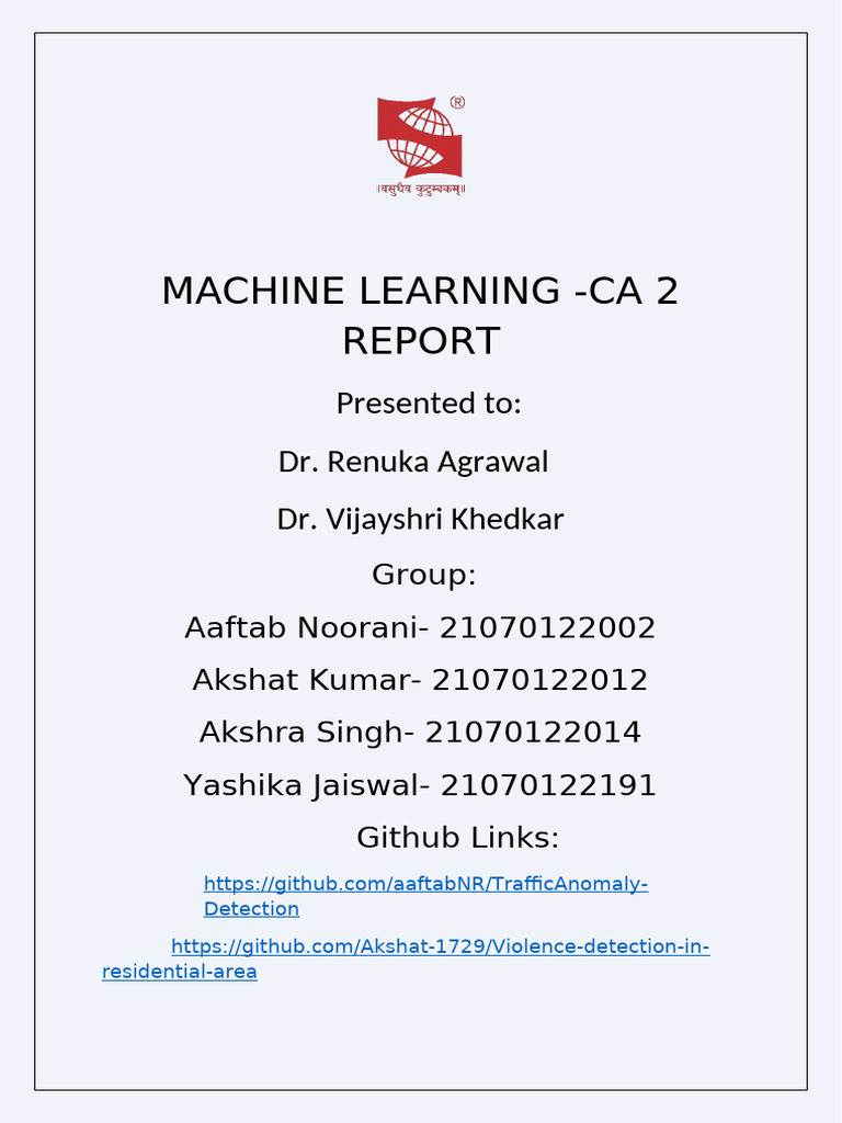 ML Report CA2 | PDF