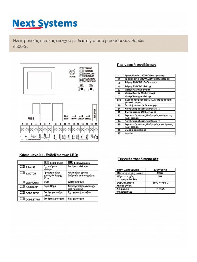 E500 SL Manual | PDF