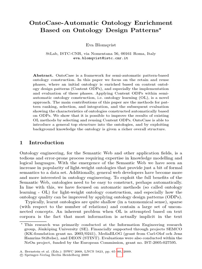 Ontocase-Automatic Ontology Enrichment Based On Ontology Design Patterns | PDF