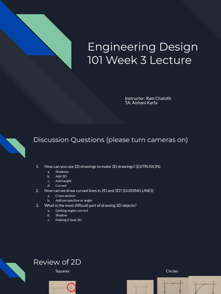 Engineering Design 101 Week 3 Lecture | PDF